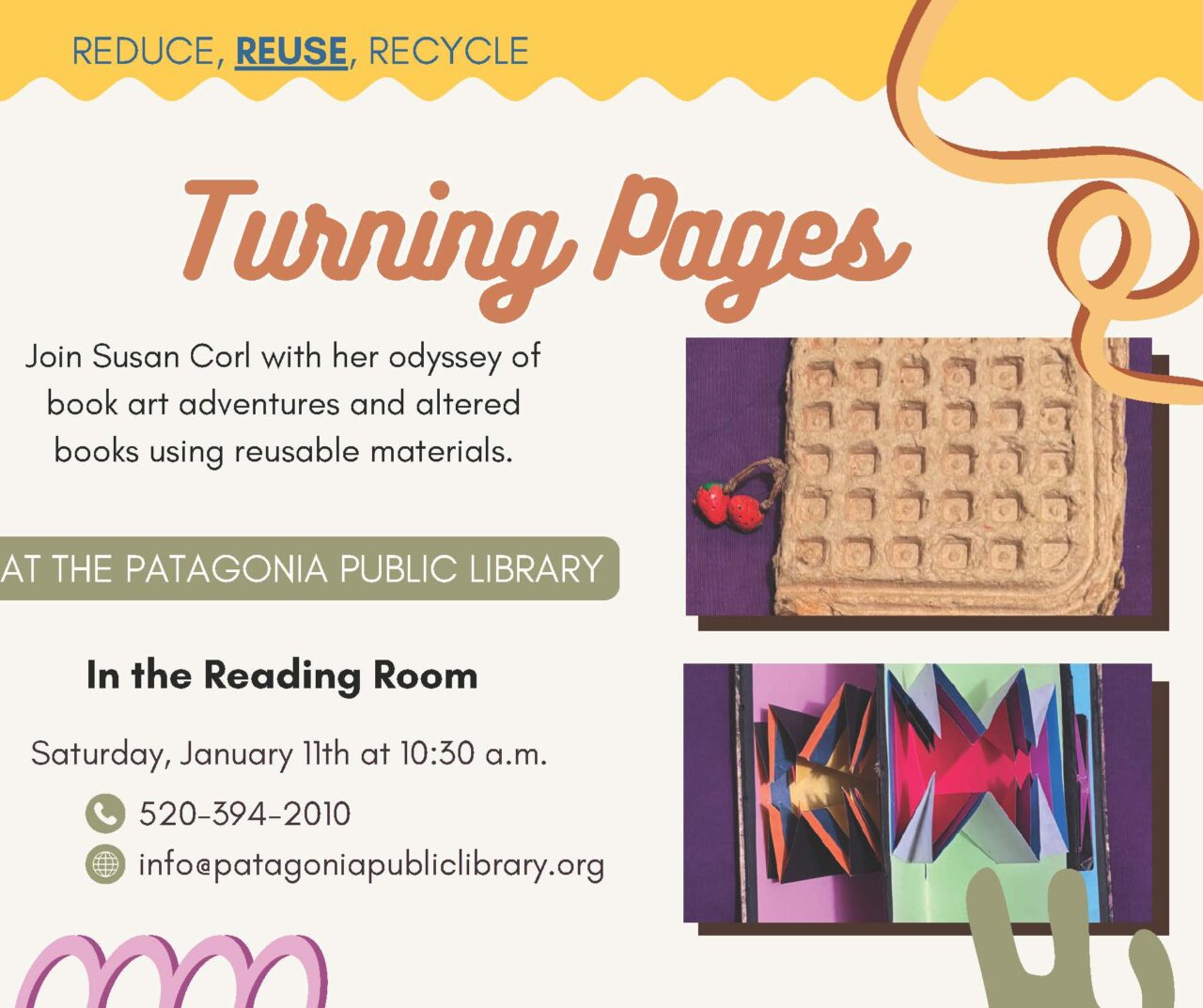 Susan Corl presents “Turning Pages” | Patagonia Public Library