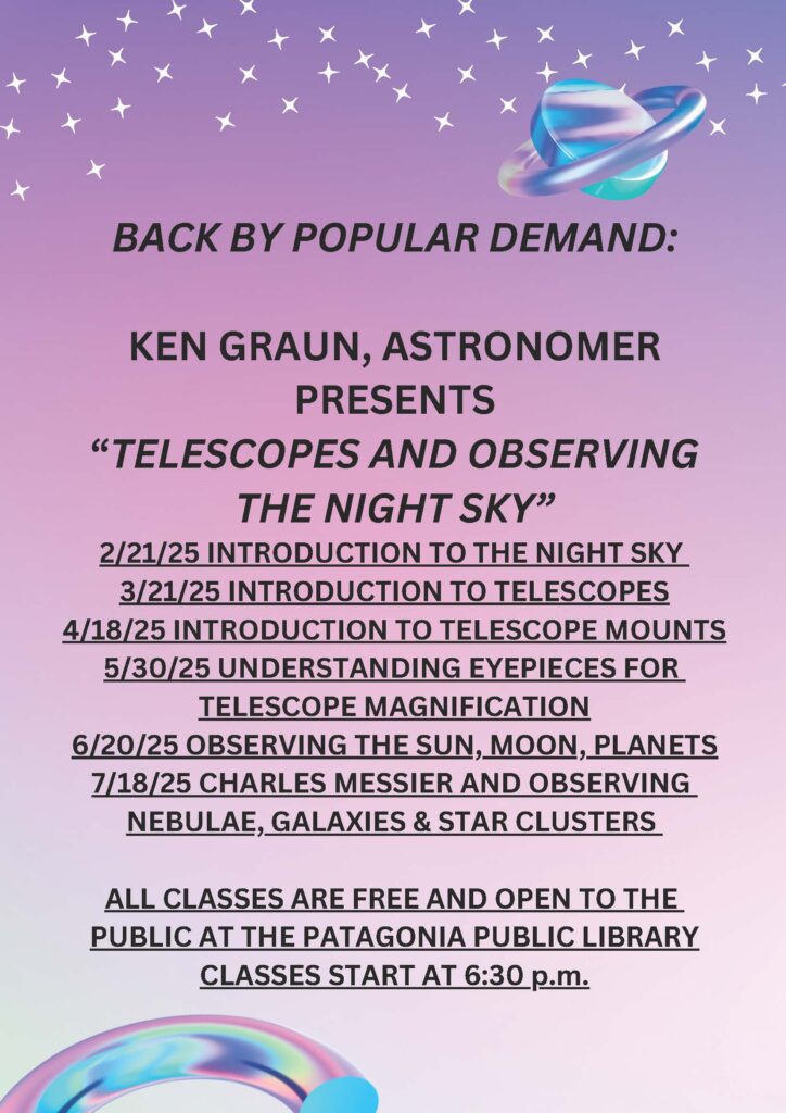 Intro to Telescopes – presented by Ken Graun, astronomer | Patagonia ...